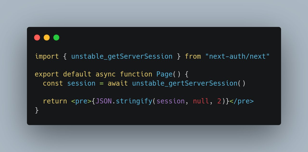 Balázs Orbán on Twitter: "@shadcn Update, you can also remove `authOptions` since `4.16.4 ...