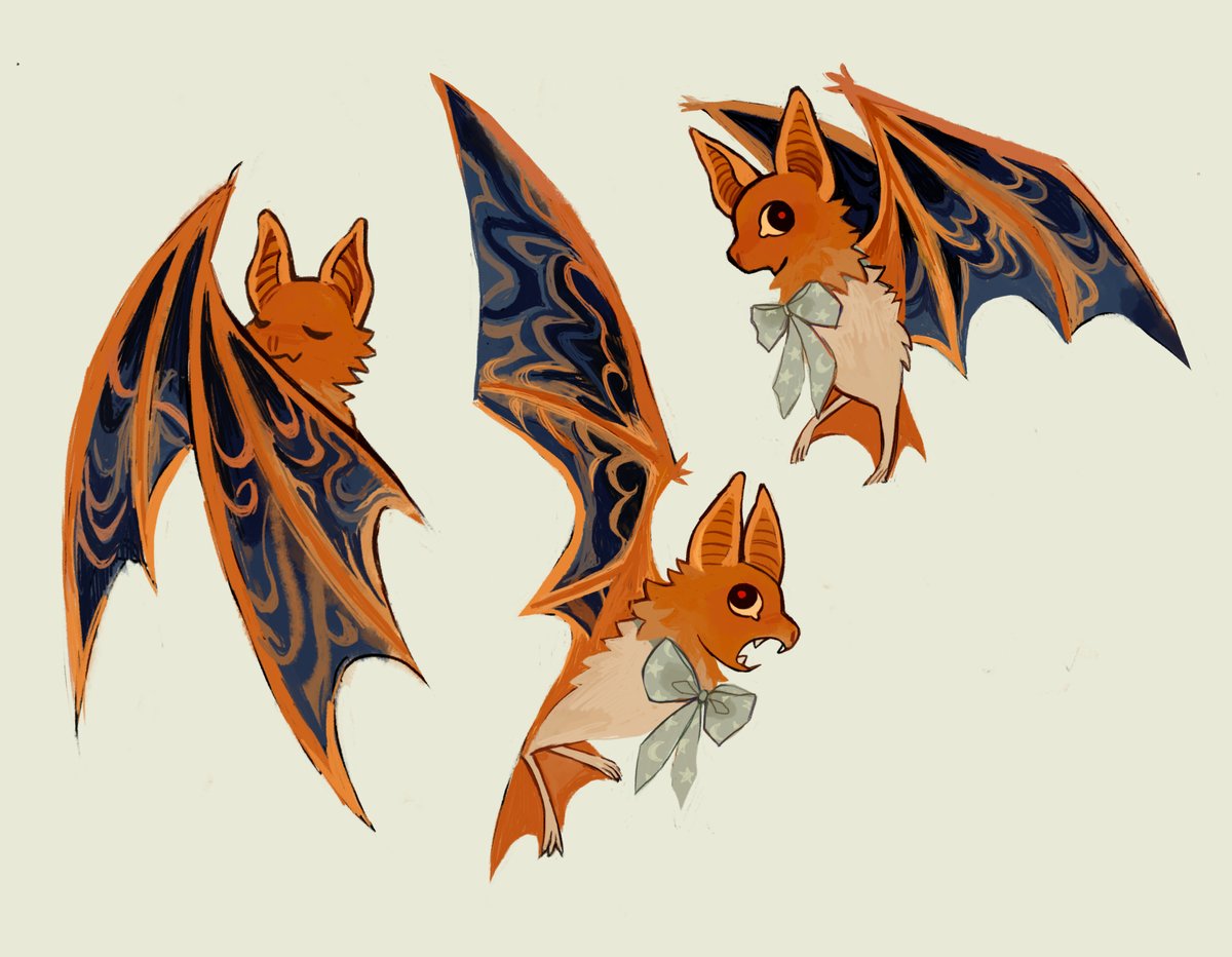 「painted bat 🦇🌙 」|RATPARTYのイラスト