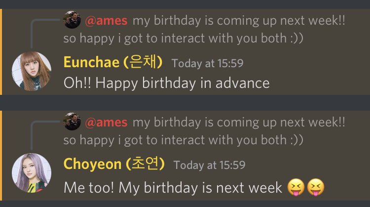 amy on Twitter: "will never forget when choyeon and eunchae from bugaboo replied to me back in ...