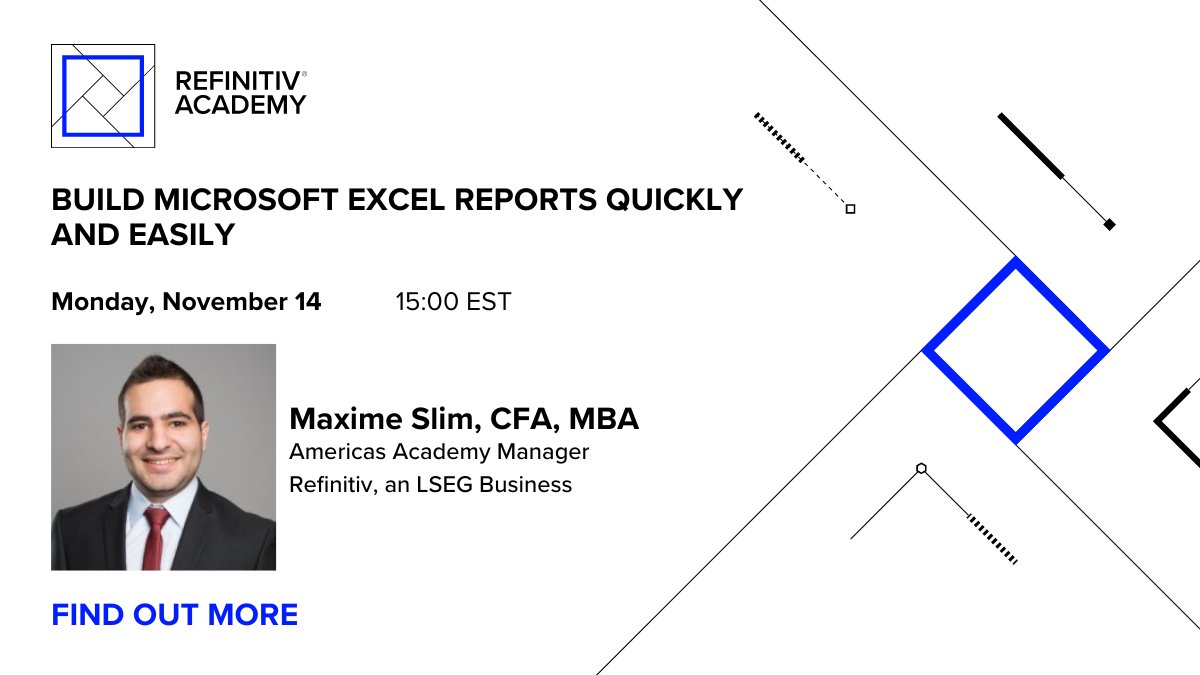 Learn how to use Refinitiv Workspace's powerful Excel capability to collect and structure data ...
