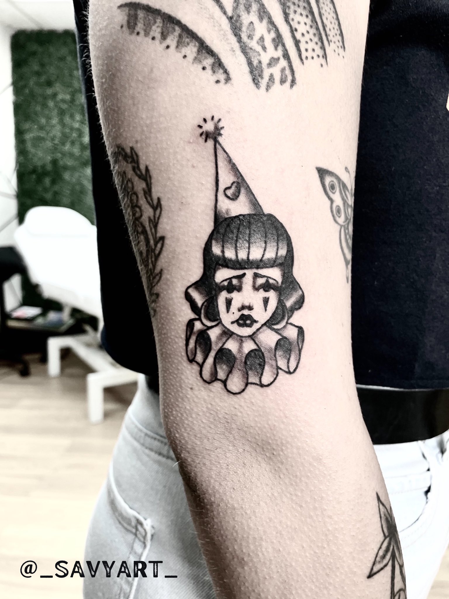 Sad Clown Tattoo