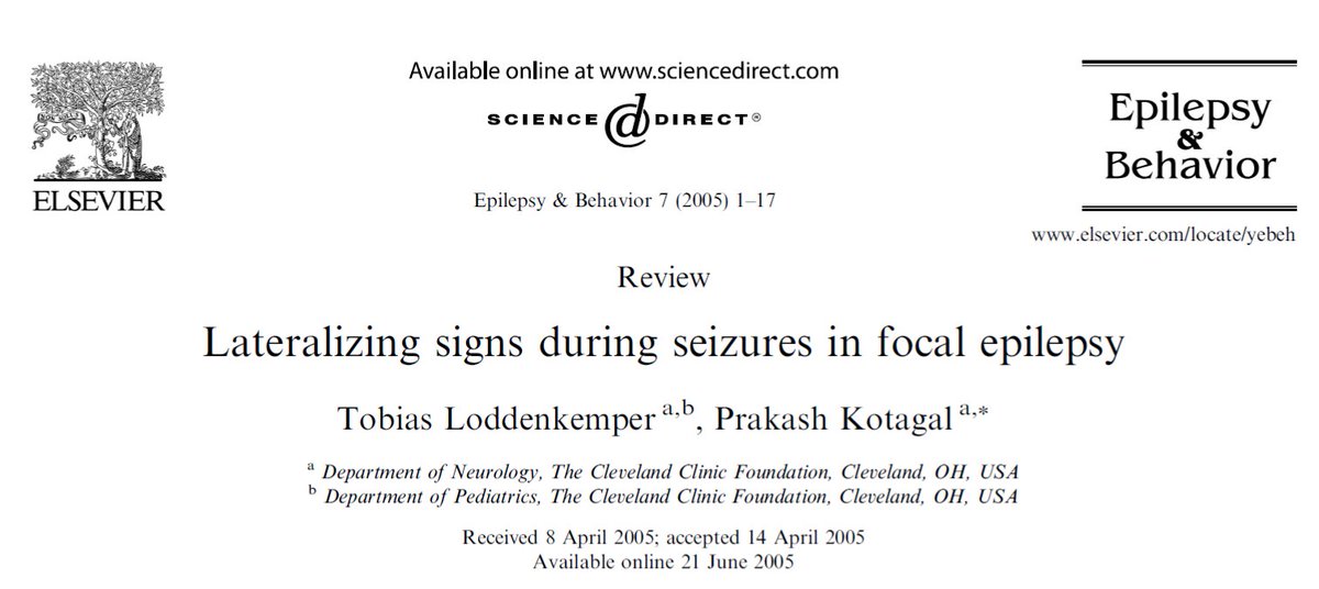 Seizure semiology and localization: not everything is generalized onset ...