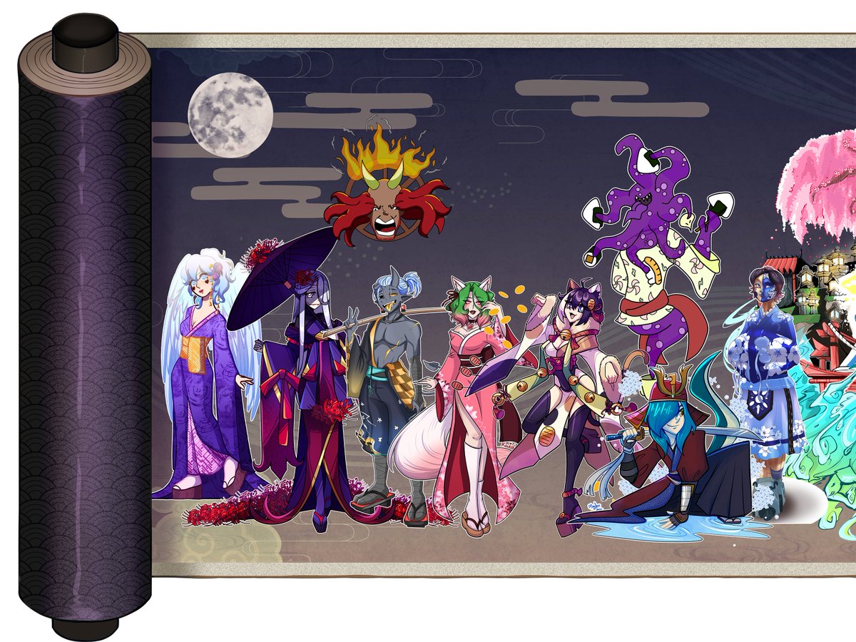 🌸🥷Miocchi || COMMISSIONS OPEN 🥷🌸 on Twitter: "The Night Parade of One Hundred Demons is about to ...