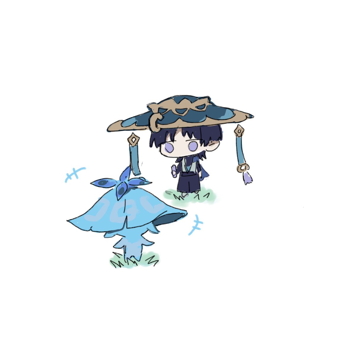 「#scaramouche BLUE 」|mooのイラスト