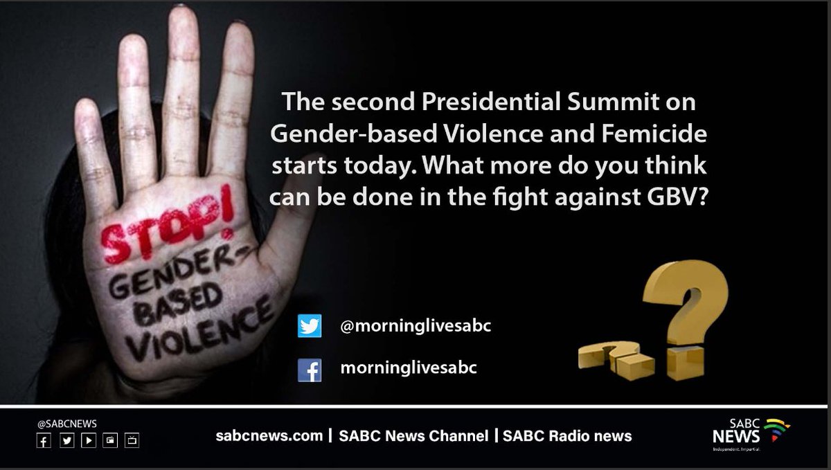 MorningLiveSABC on Twitter: "[QUESTION OF THE DAY] The second Presidential Summit on Gender ...