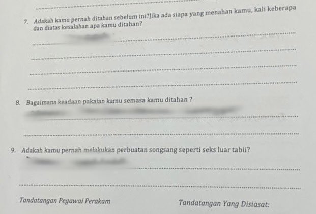 Numan Afifi on Twitter: "Ridiculous questioning by JAWI, ‘have you had unnatural sex’ or ‘have ...