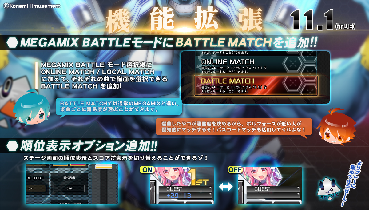 SOUNDVOLTEX STAFF on Twitter: "6＞ μ ＜9”Foooo！！拡・張・完・了★ 今日からMEGAMIX ...