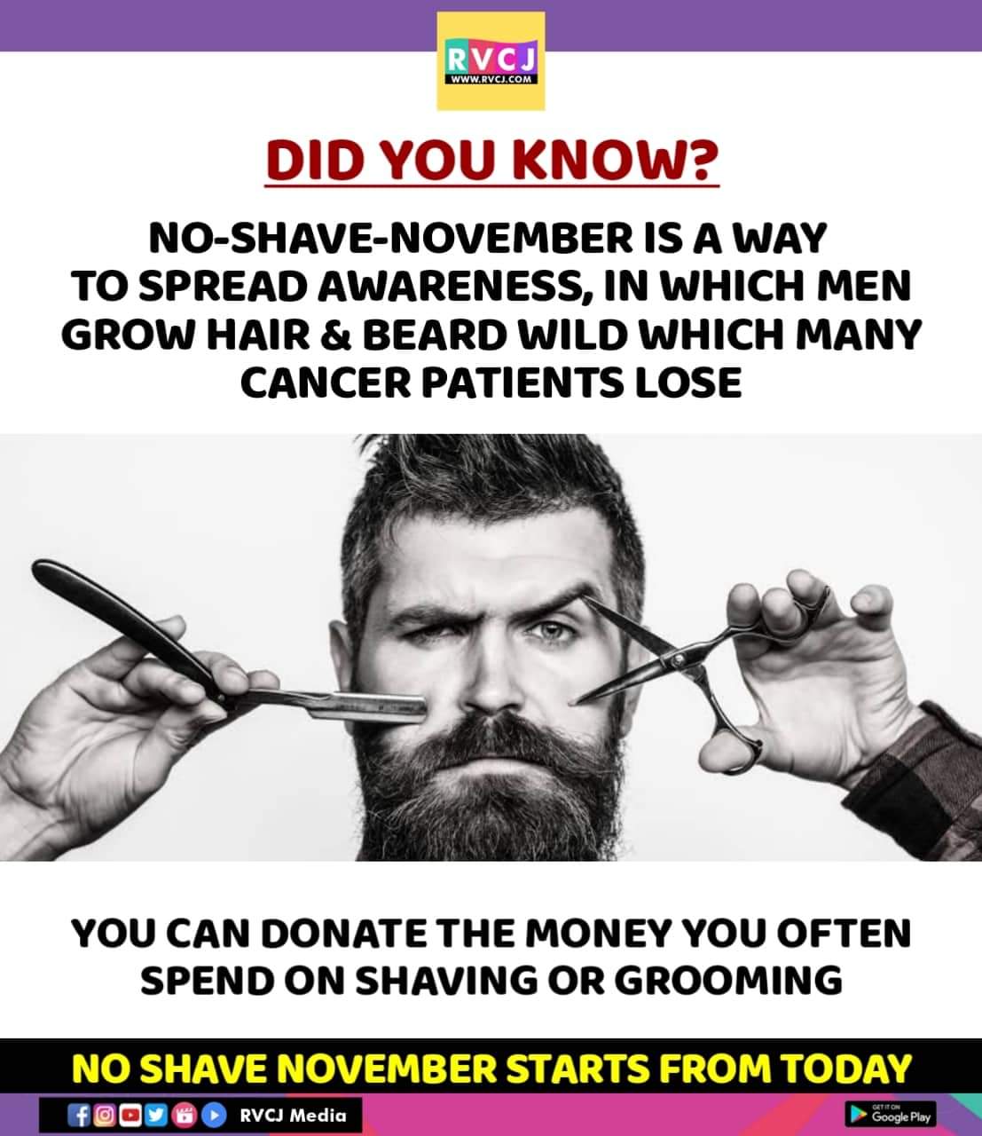 No Shave November Poster