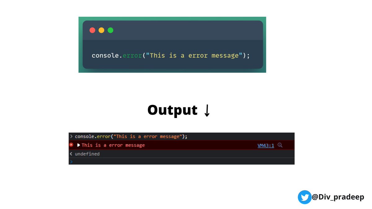5 Javascript Console Methods You Might Not Be Aware Of A Thread🧵👇🏻 Thread From Pradeep Pandey