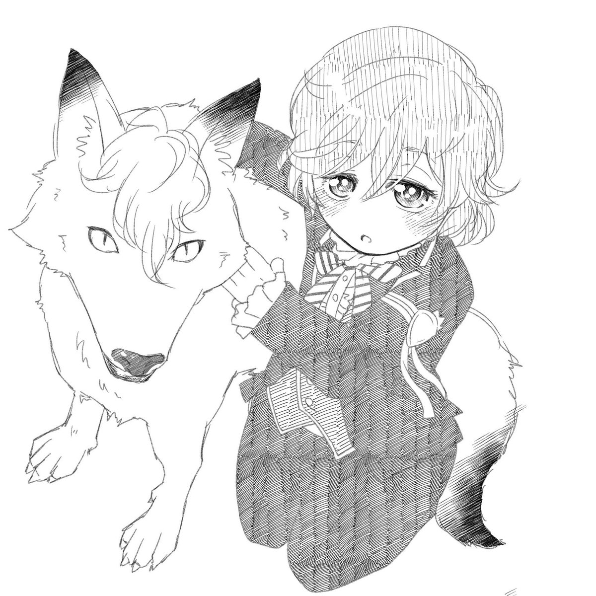 レオラギ「#twst_BL レオラギ ※※年齢操作注意※※ 再掲 おは本日は『初恋の日』」nachi アナログ落書きマンの漫画