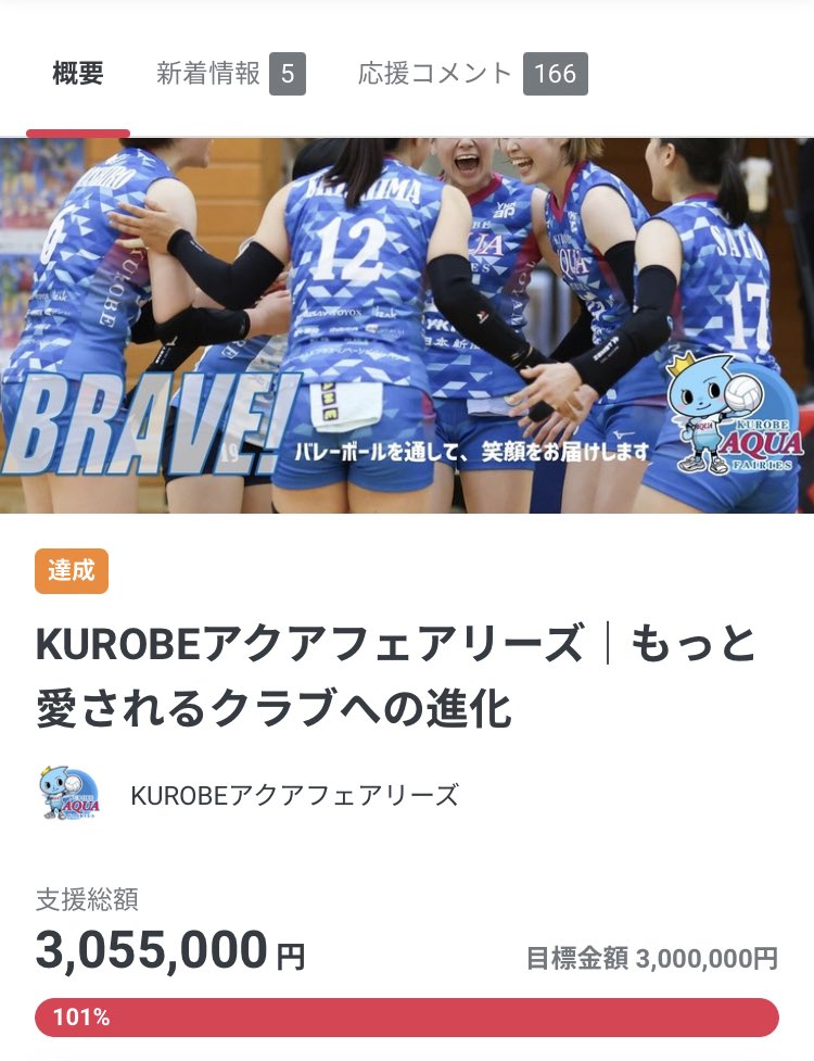 KUROBEアクアフェアリーズ【公式】 on Twitter: "🤗🤗🤗本日、クラウドファンディング無事達成いたしました‼️たくさんの皆様にご支援頂きありがとうございました😁何度もめげそうに ...