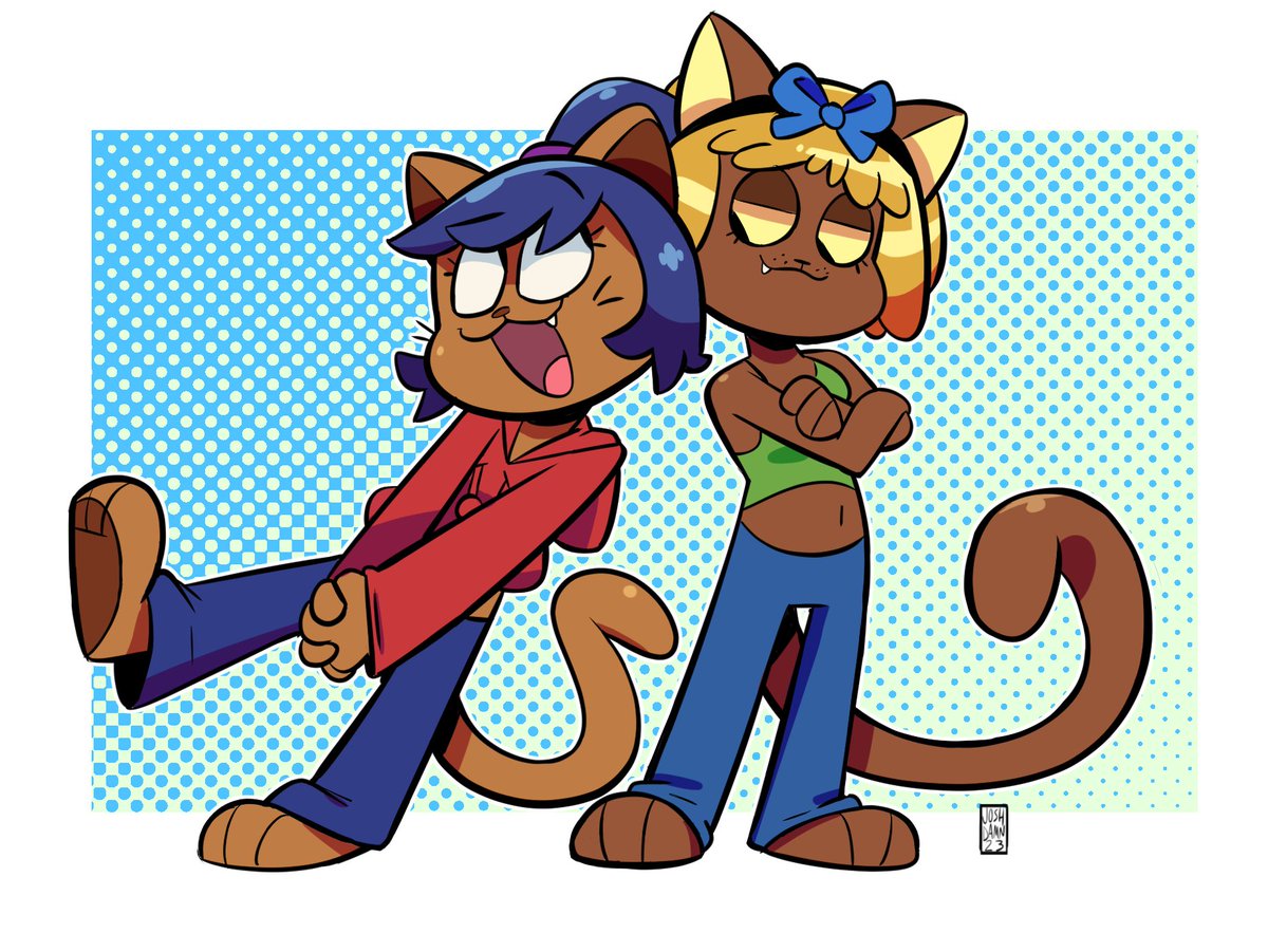 「It's Cathy and Felicity! Art trade with 」|JoshDAMN 2023のイラスト