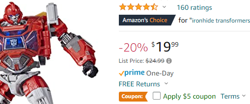 Transformers Wiki on Twitter: "Studio Series Bumblebee Ironhide is 20% off at Amazon US, and has ...