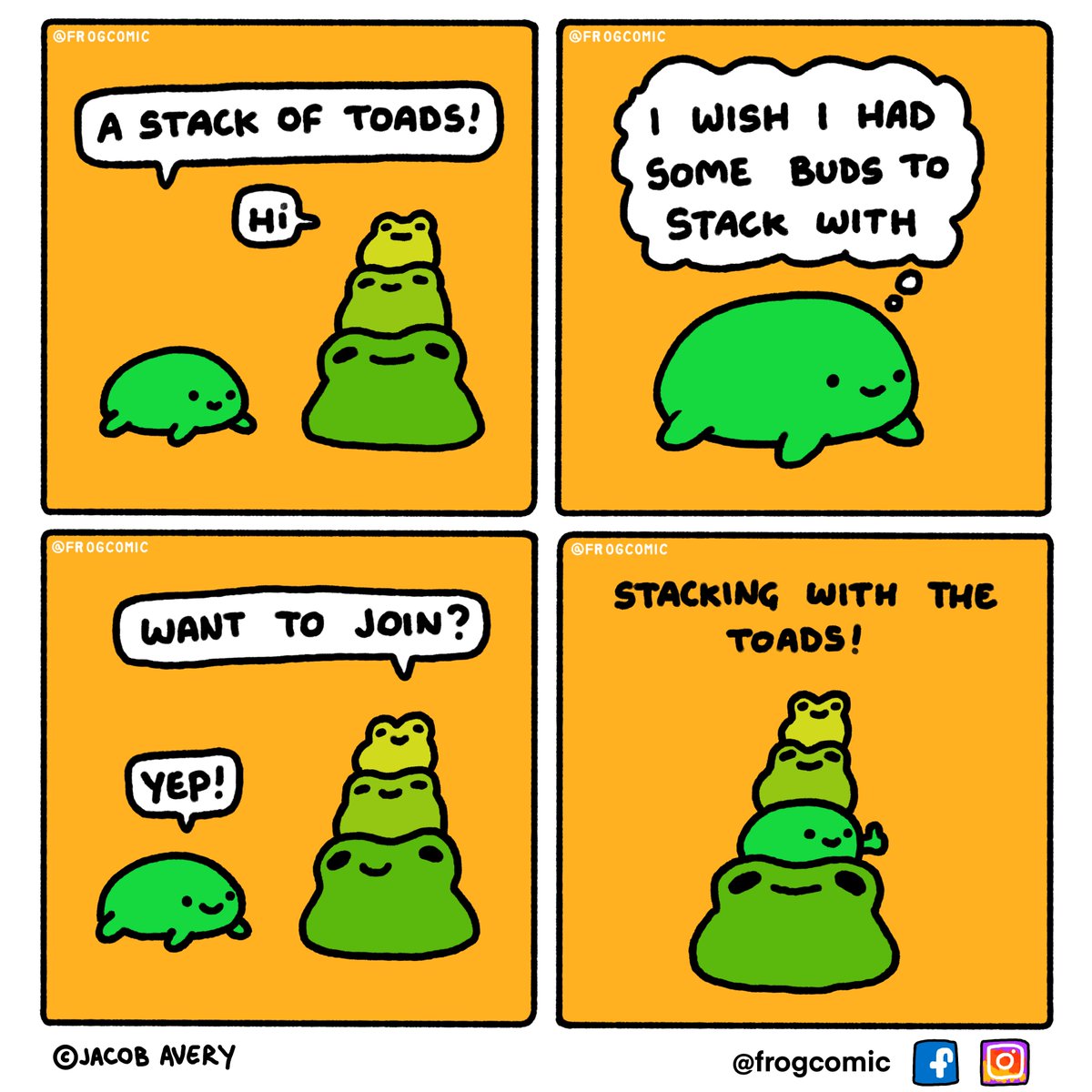 Greb Comics on Twitter: "Forg finds a stack of toads! 🐸"