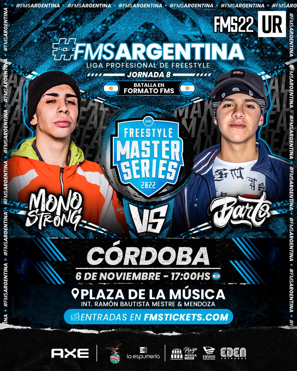 FMS Argentina 🇦🇷 on Twitter: "¡MONO STRONG 🆚 BARTO ES LA SÉPTIMA BATALLA DE FMS CÓRDOBA ...