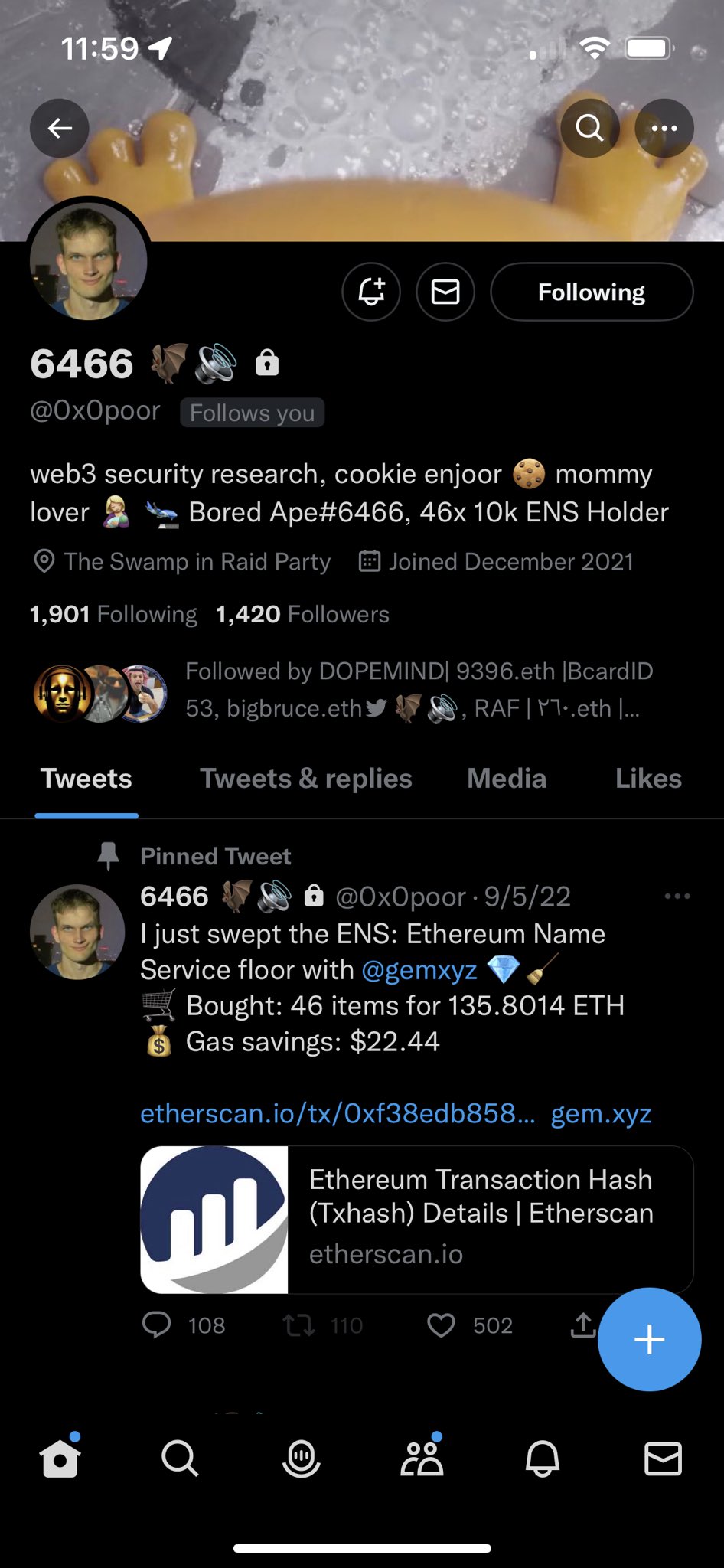 bishara.eth - ٨٧٨.eth 🦇🔊 on Twitter: "@448_eth 1 min between them 🤷‍♂️ https://t.co/s5ualfrgPm ...