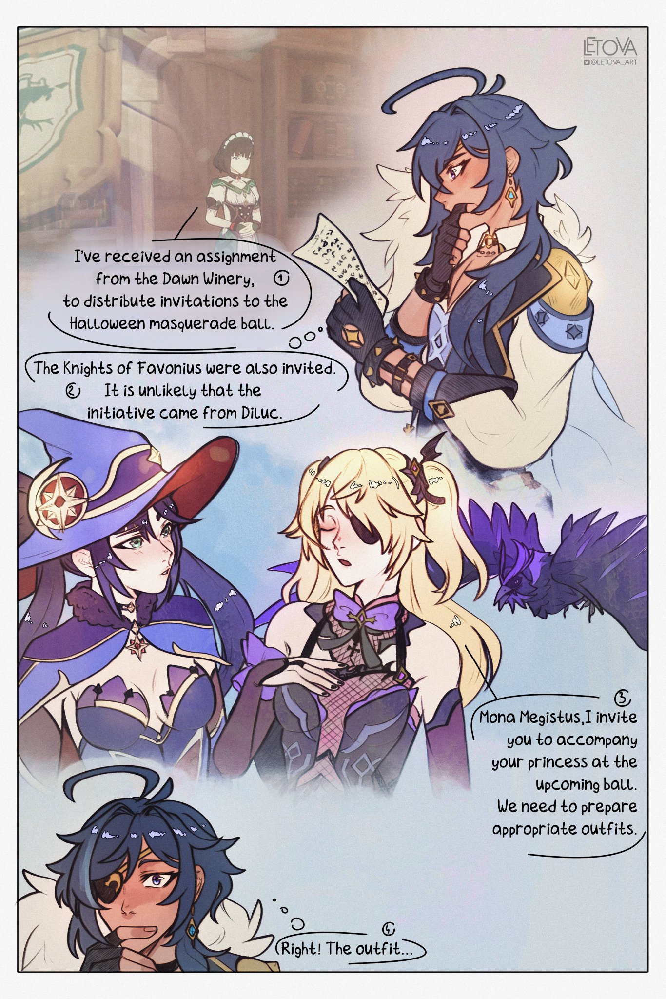 LETOVA on Twitter: "Halloween sketch🎃 #ガイディル #케이다이 #原神 #GenshinImpact #Kaeya #Diluc #kaeluc #羽枭 ...