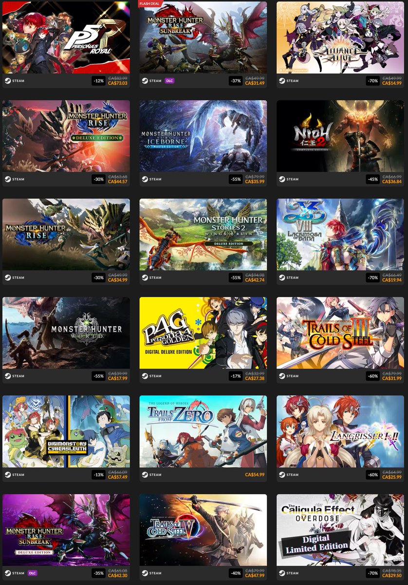 Lbabinz 🇨🇦 on Twitter: "JRPG Deals at Fanatical https://bit.ly/3UhyIow #ad"