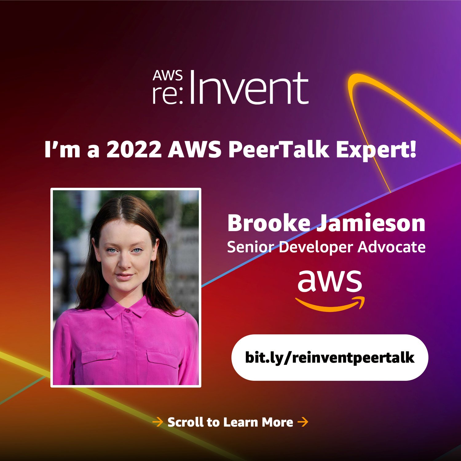 Brooke Jamieson on Twitter: "Super excited to share that I am one of the AWS PeerTalk Experts ...