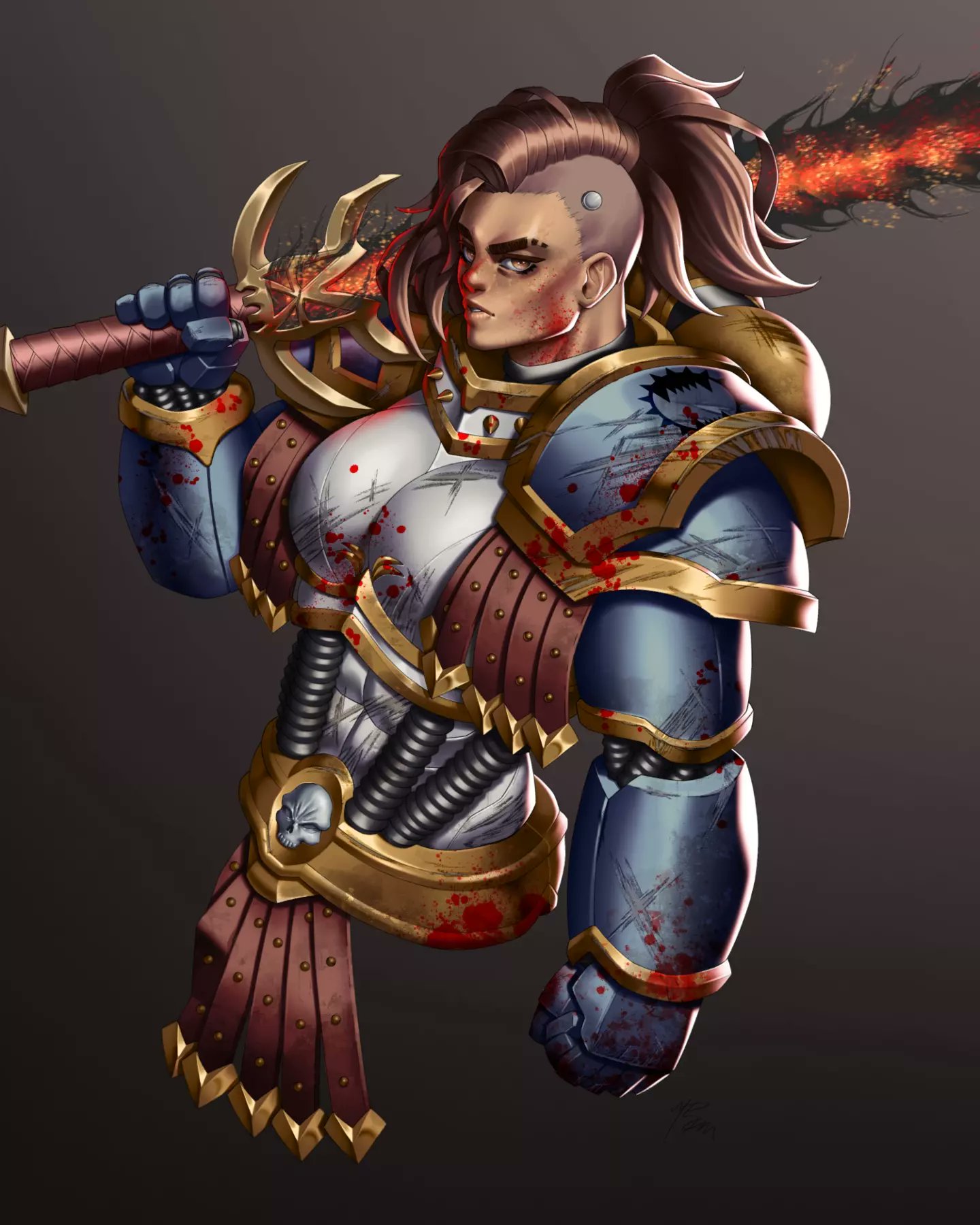 Minh Pham on Twitter: "Commission illustration In the grim dark of the future, there is only war ...