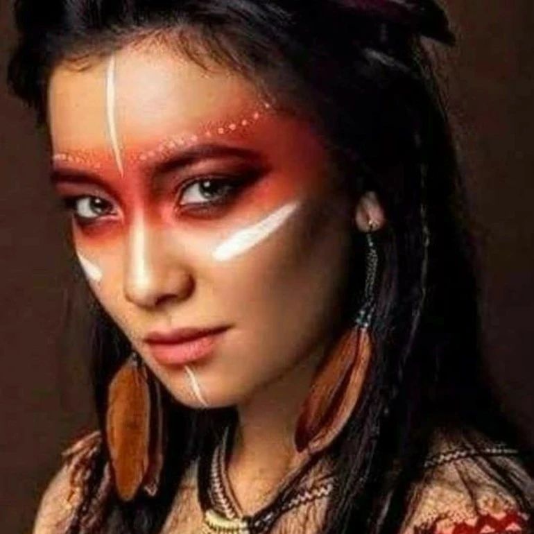 Female Native American Face Paint