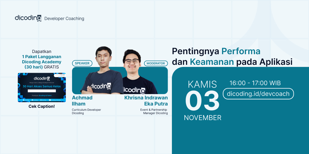 dicoding on Twitter: "Kalau kalian tertarik dengan dua hal tersebut, maka event kali ini akan ...