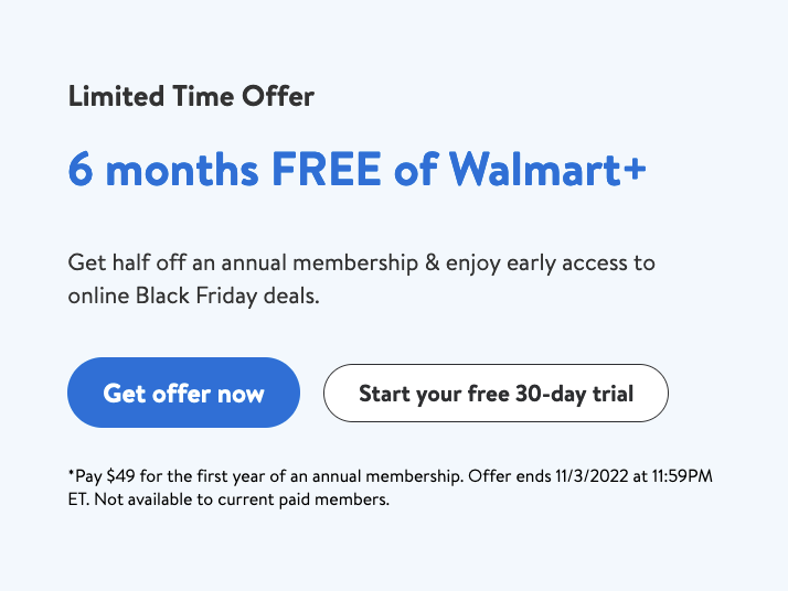 preternia on Twitter: "Walmart is offering half off its Walmart+ Annual Membership ($49.00 ...