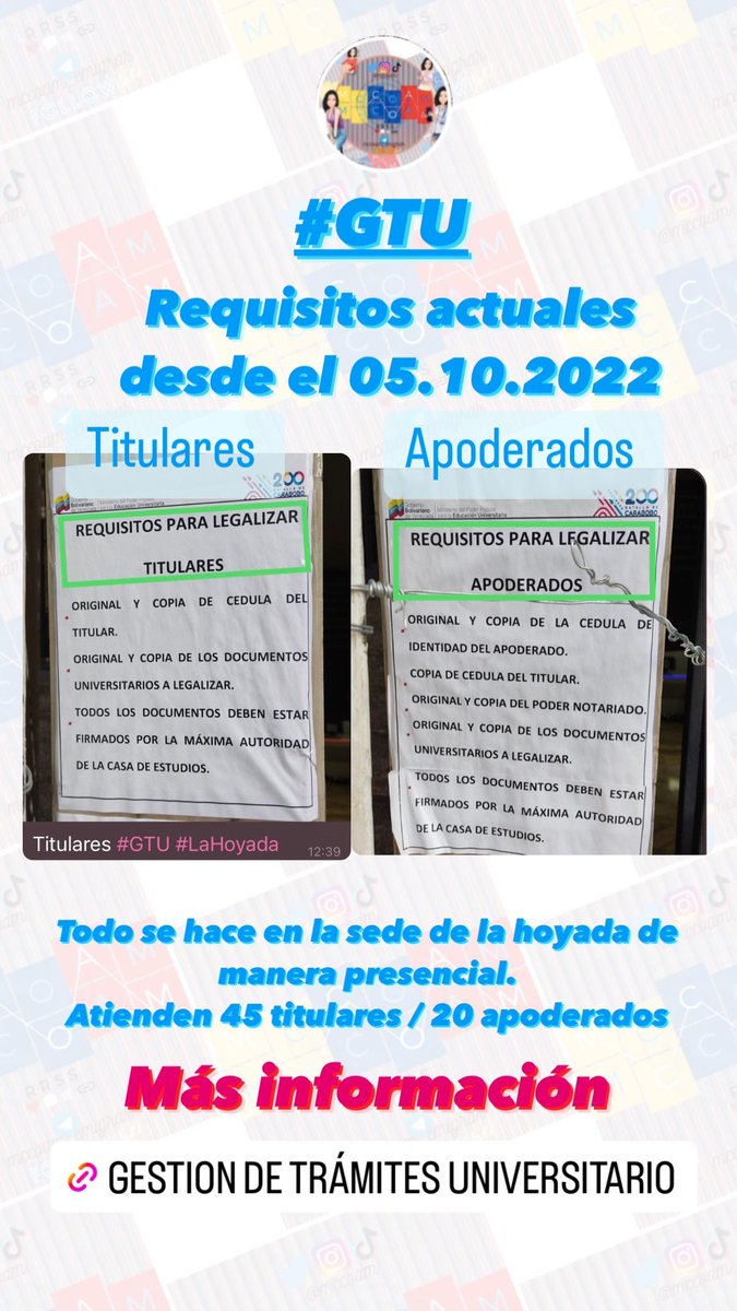 Mccoam on Twitter: "#GTU donde queda? Y que requisitos aplican para Titulares / Apoderado. Solo ...