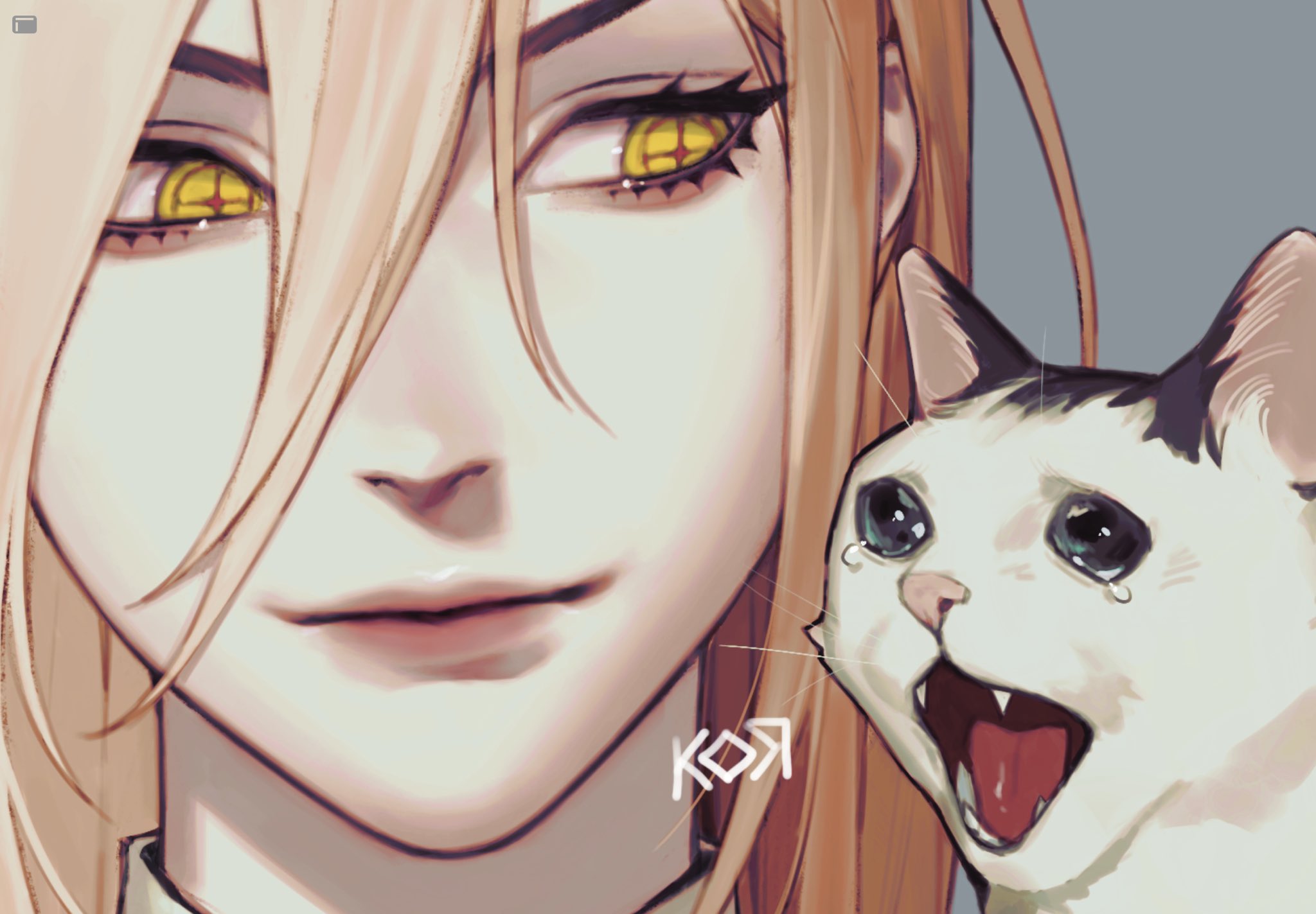 Koro Dou COMMISSION CLOSE on Twitter: "Power and her cat https://t.co/lPA6eMvpqB" / Twitter