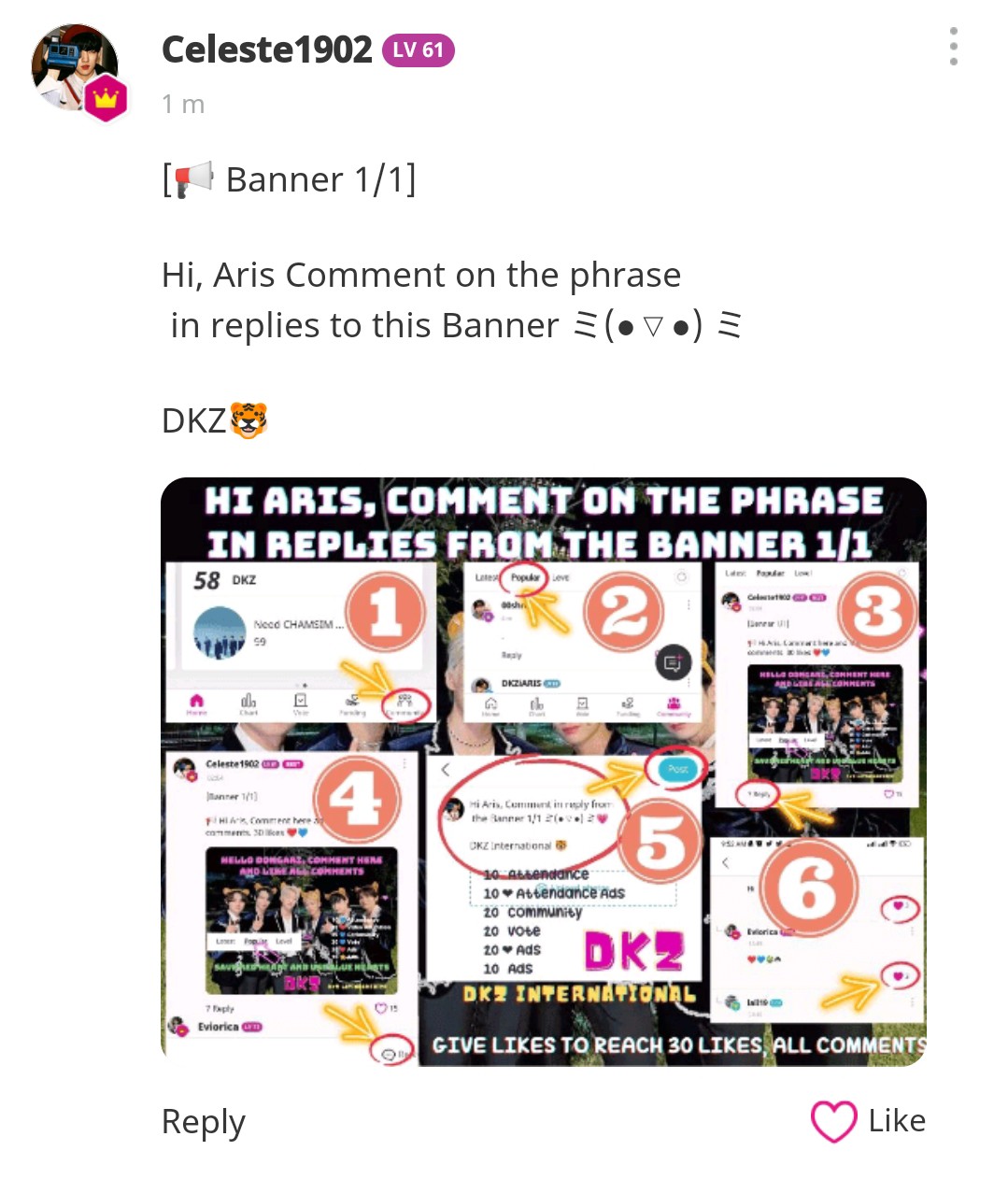 🦋 Celeste Lee | DKZ LATAM 🖤 on Twitter: "Hola Aris, el Banner 1/1 ya está publicado, por favor ...