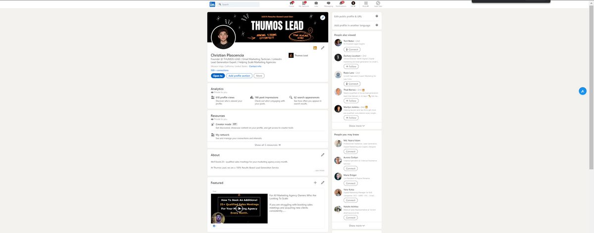 How to hit 500+ LinkedIn connections in 4 weeks starting from zero. 🧵 LinkedIn profile ...