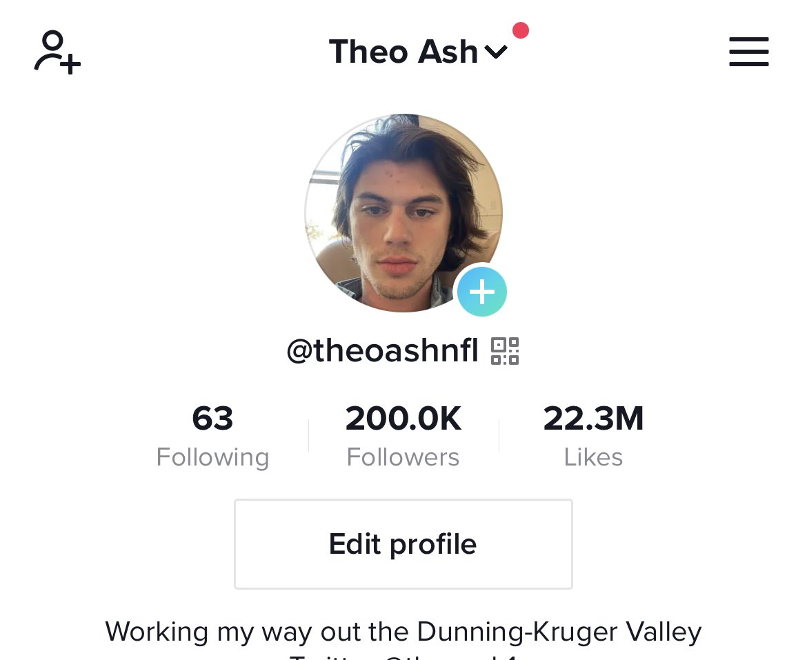 Theo Ash on Twitter: "Thanks for 200k on TikTok everyone 👍"