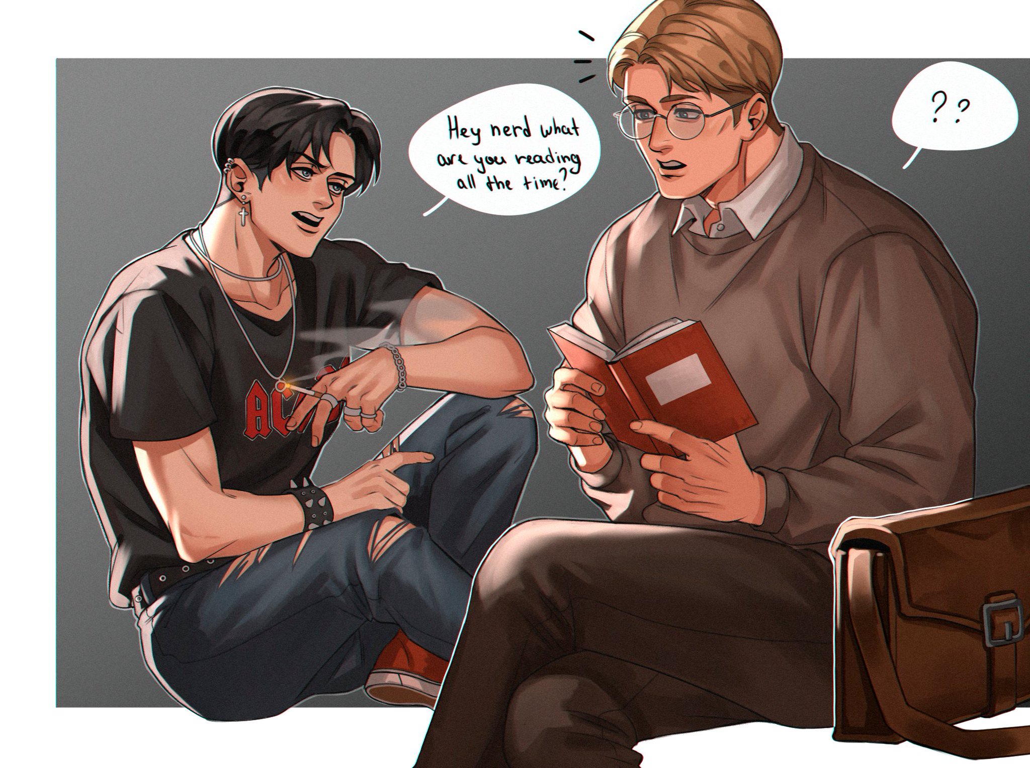 verbartt on Twitter: "Modern au nerd!Erwin #aot #eruri #erwinsmith #leviackerman https://t.co ...