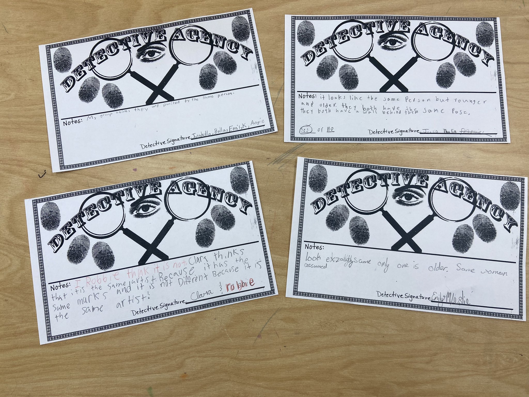 Mrs. G on Twitter: "Today for Art, students became Detectives in Art ...