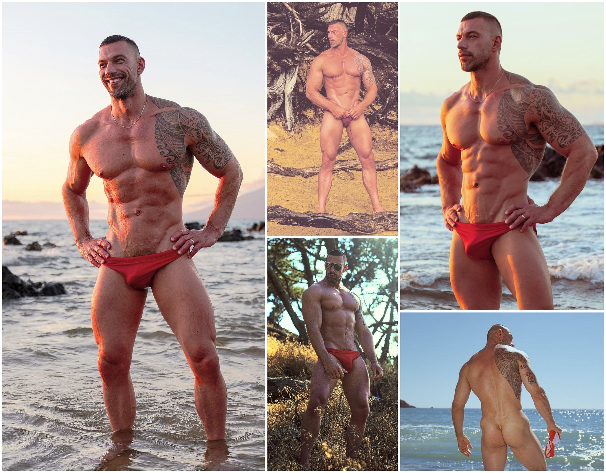 MuscleSavage on Twitter: "Garic Soldatov: The Red Speedo Grouping. Photo Composite By ...