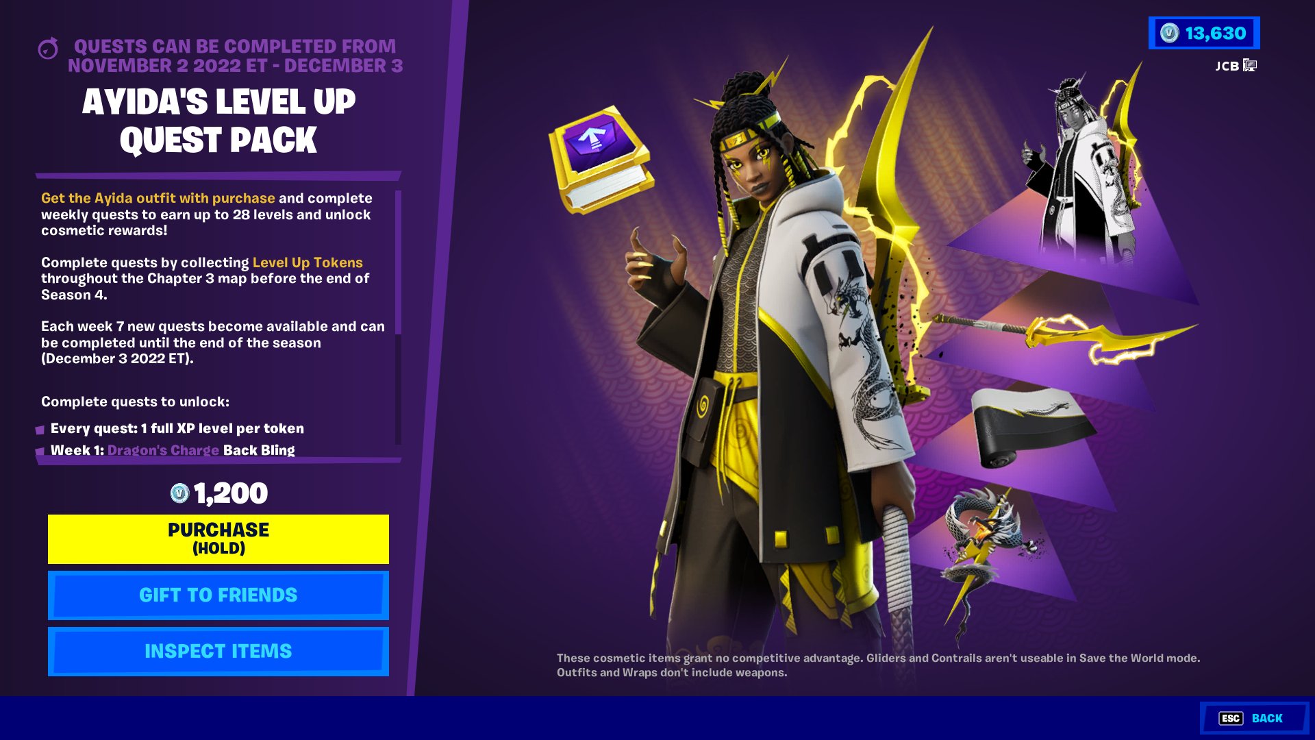 Fortnite News on Twitter: "Ayida's Level Up Quest Pack is now available in the Item Shop for ...