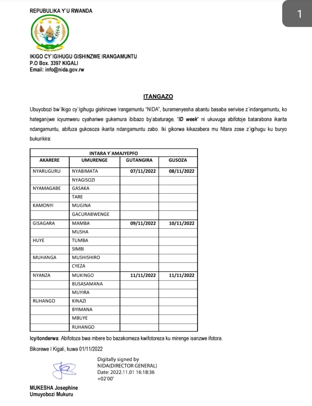 NIDA Rwanda On Twitter Itangazo Ryo Kumenyesha Https t co nida-rwanda-on-twitter-itangazo-ryo-kumenyesha-https-t-co