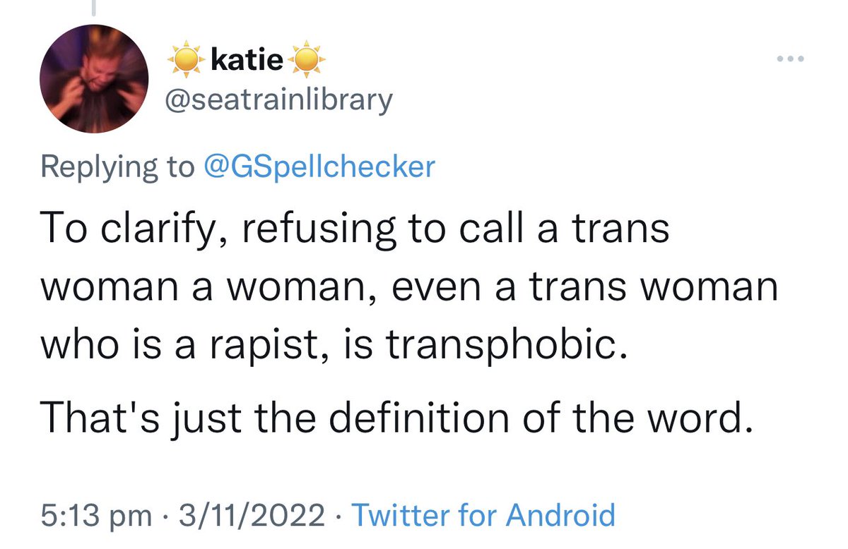 Sall Grover on Twitter: "Why would anyone even care if they’re called “transphobic” at this point?"