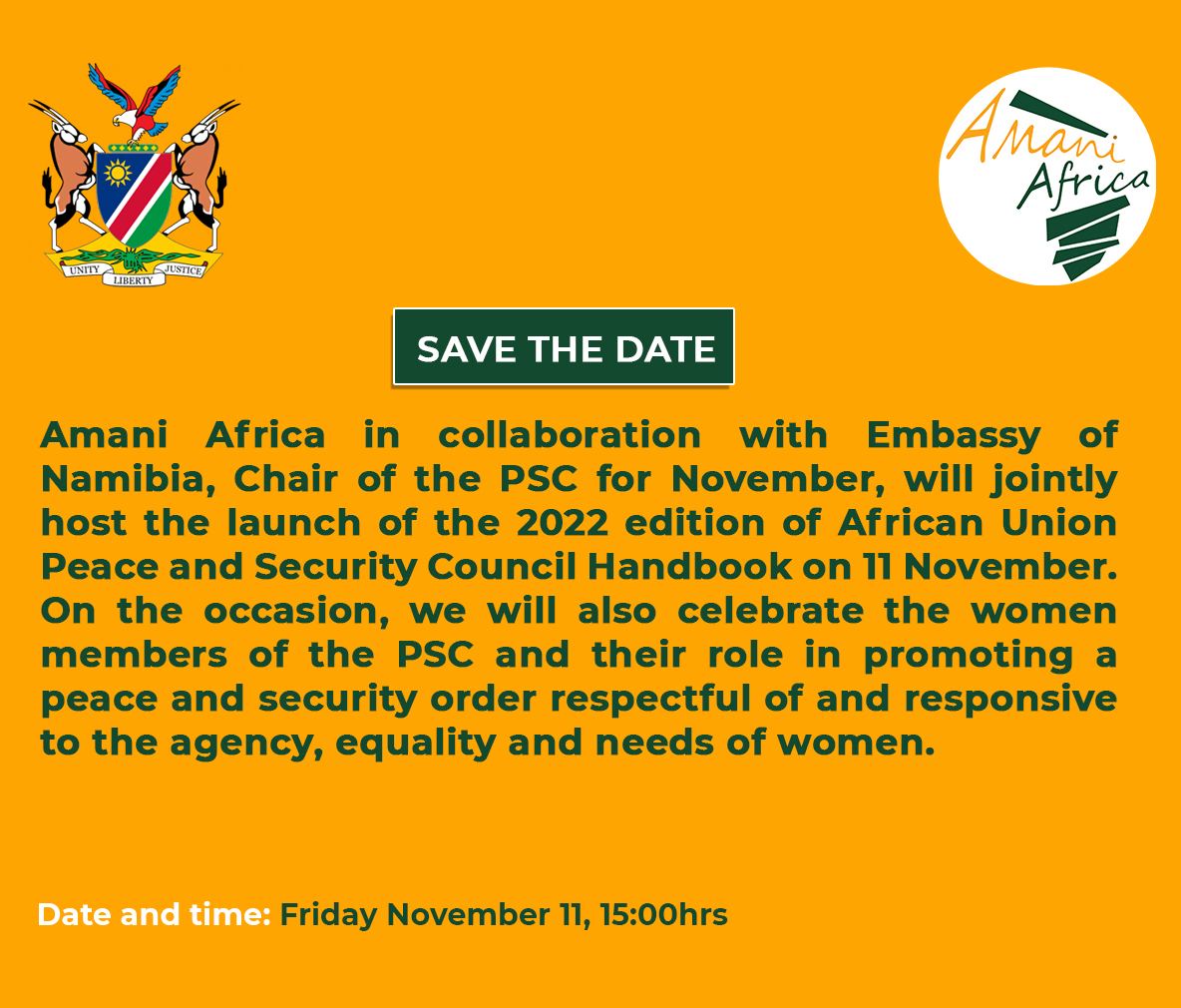 Amani Africa on Twitter: "📢SAVE THE DATE: @africa_amani will be organising a joint event with ...