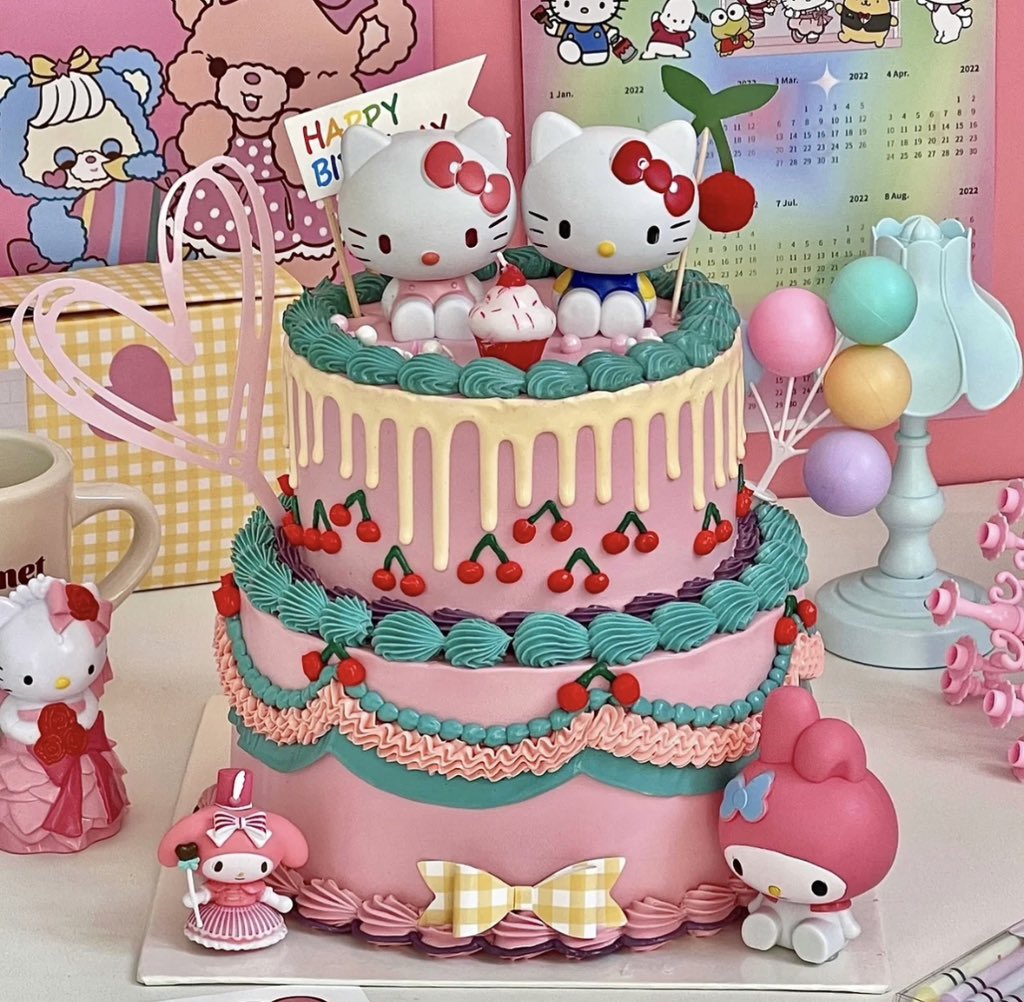 Hello Kitty Square Cake