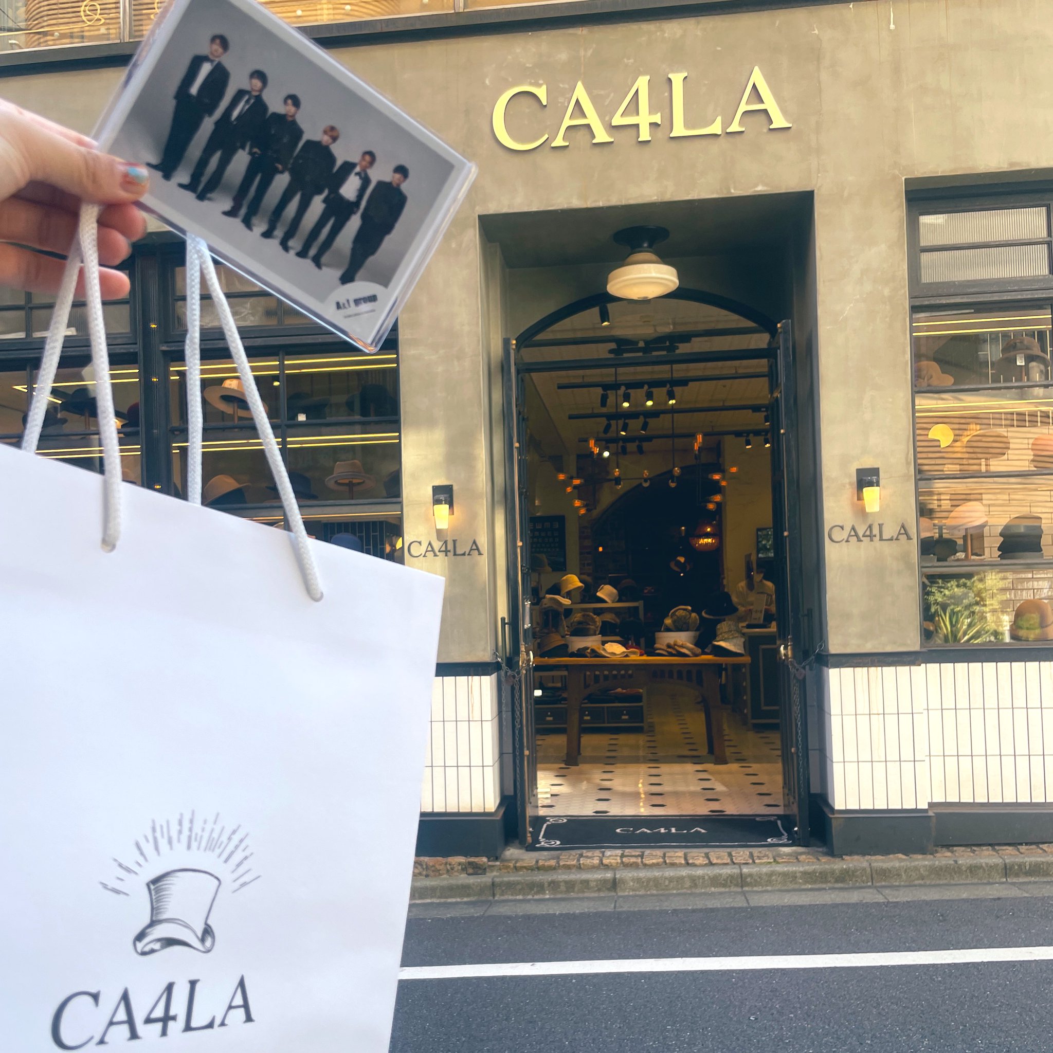 chi on Twitter: "今日はCA4LA渋谷店行ってきた💫店員さんめちゃ優しくてこれ実際にかぶってましたよ〜とか色々教えてくださって佐野さんが正門くんに選んでた帽子かぶらせてもらっ ...