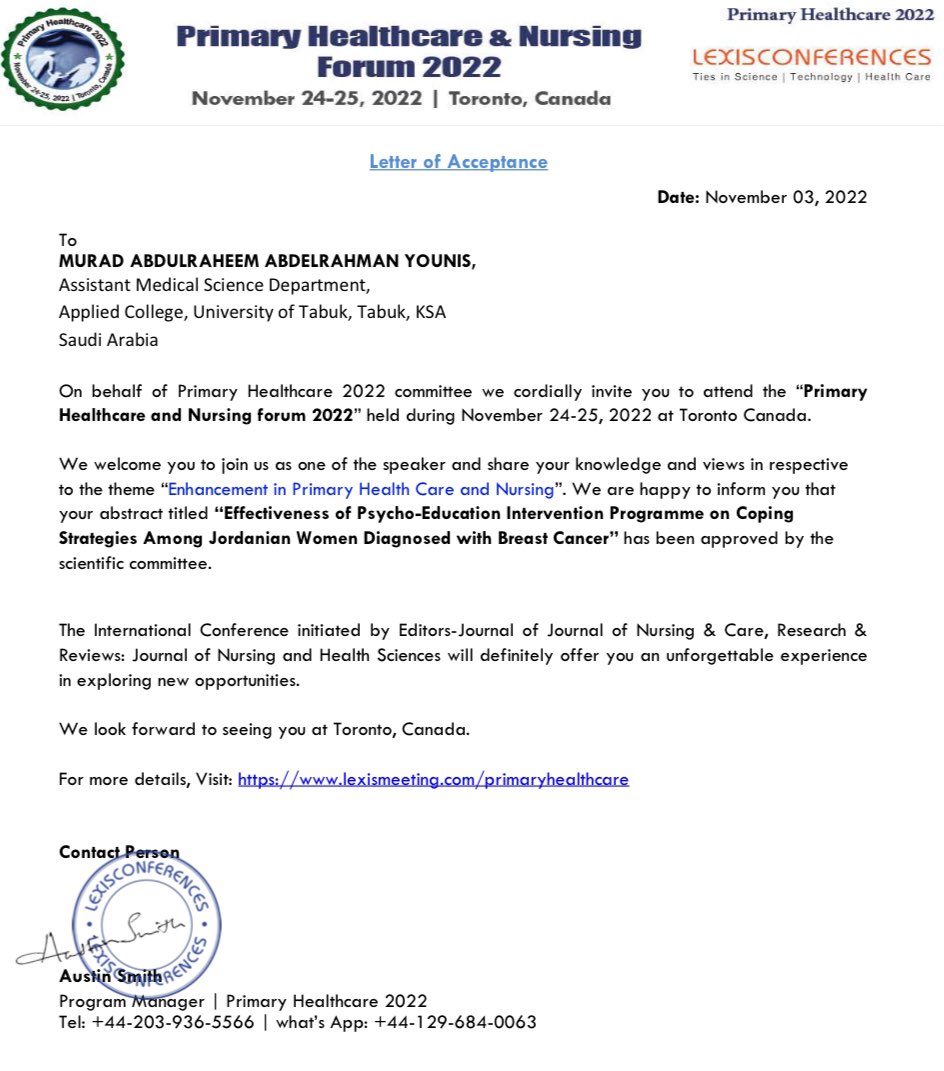 Speaker Confirmation Letter Celebrating The International Day Of Peace