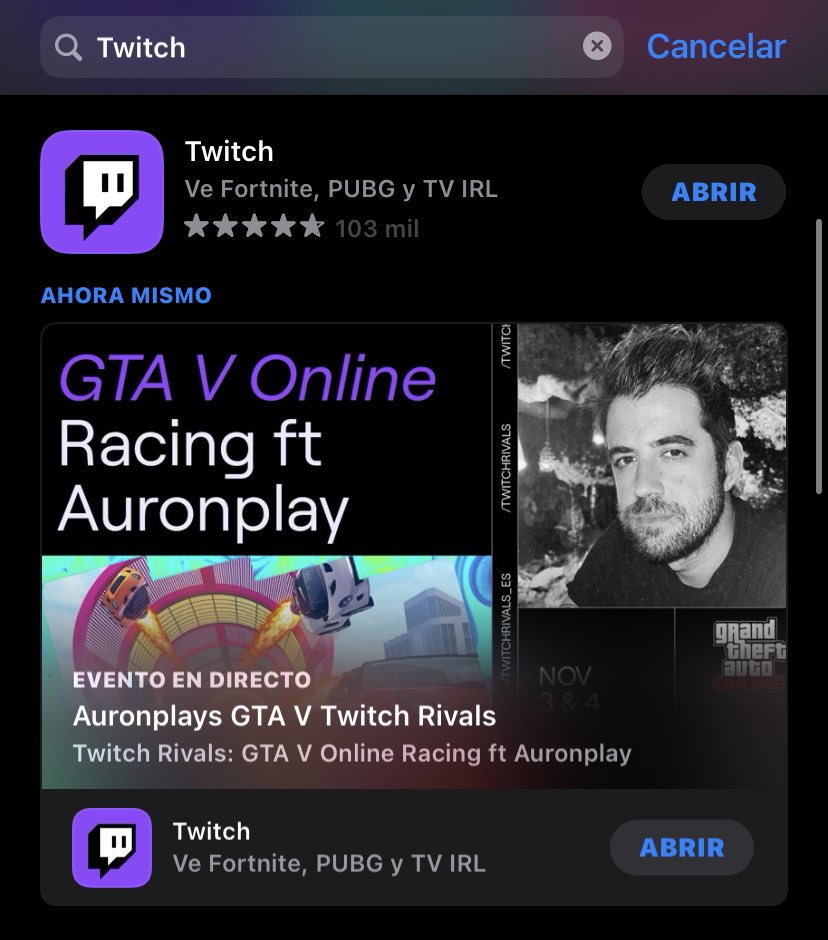 Info Auron on Twitter: "📢 || El Twitch Rivals de Auron sale en portada al descargar la app de ...