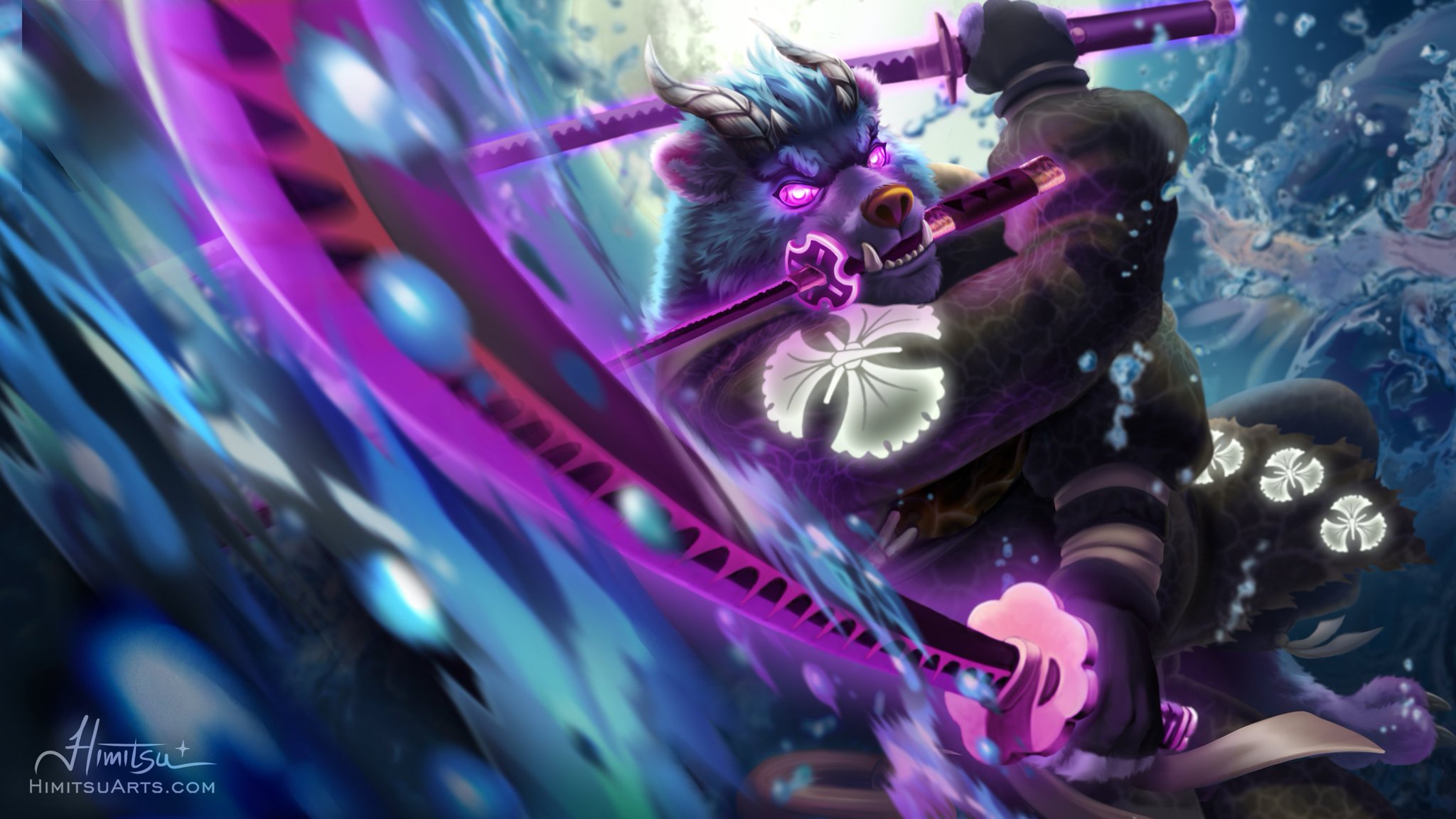 Himitsu GhostFox ･˚ | Digital Artist | on Twitter: ". A skilled Santoryu Swordsman! ⚔️ Splash ...