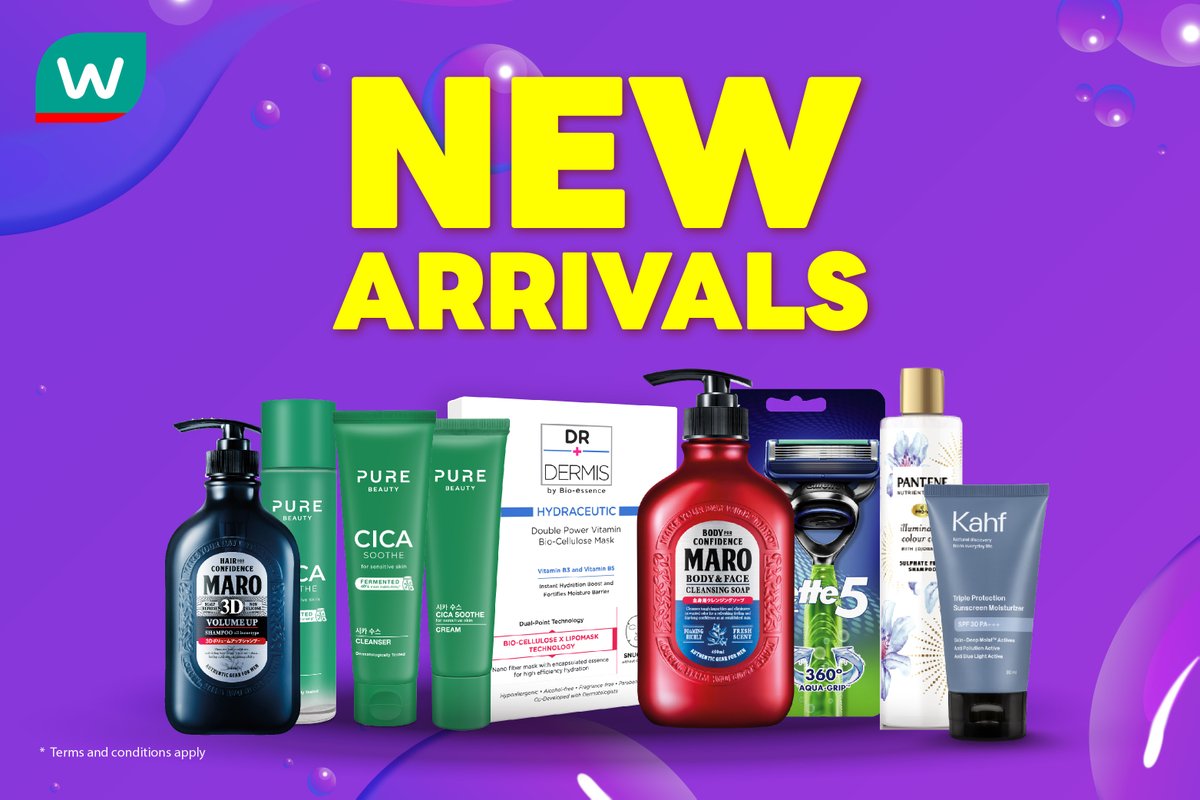 Watsons Malaysia on Twitter: "[NEW ARRIVALS] Check out the NEW ARRIVAL products coming! 👀 Choose ...