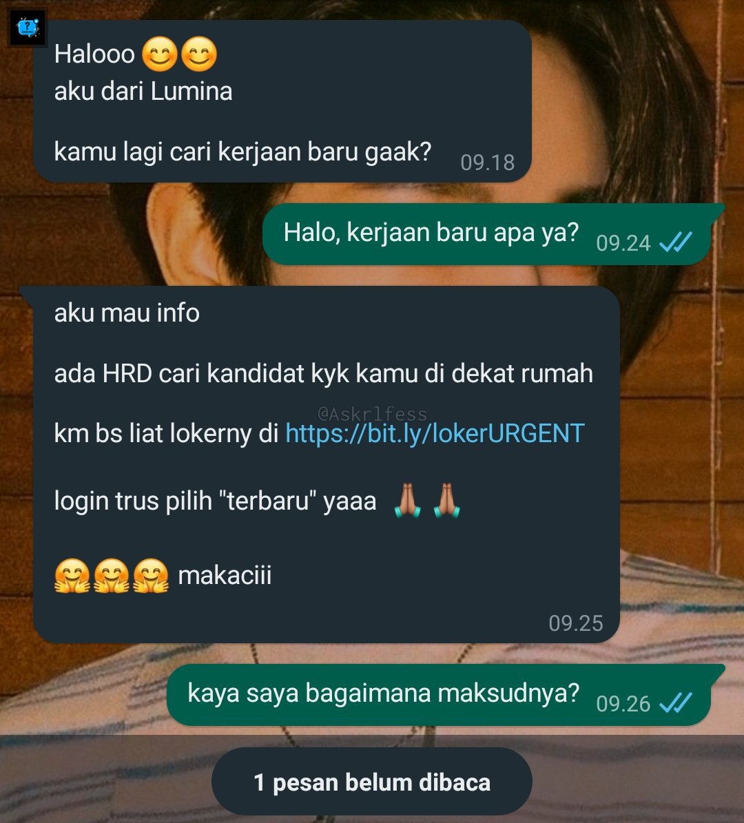 Askrlfess on Twitter: "[askrl] aku gak nyari loker tapi kok tiba tiba ada ini ya? https://t.co ...