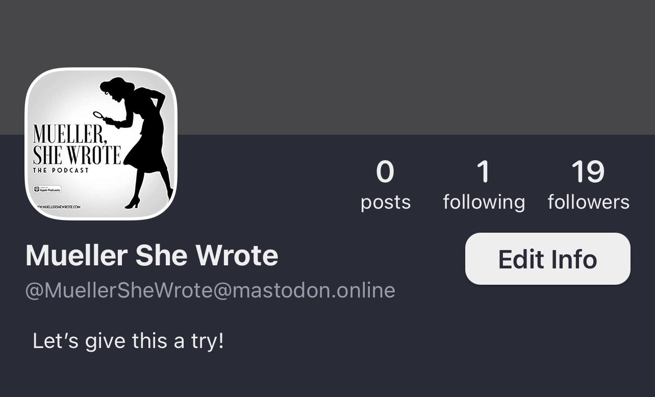 Mueller, She Wrote on Twitter: "I’m NOT leaving. But I’m also on Mastadon if you’d like to ...