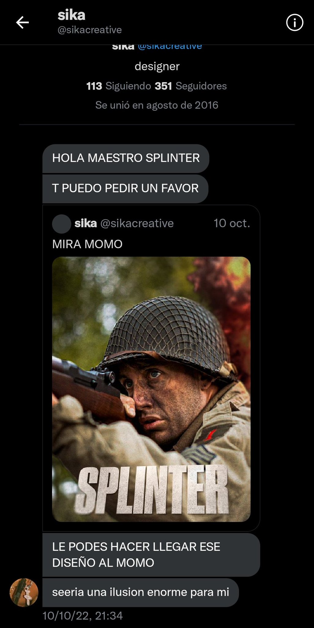 Maestro Splinter on Twitter: "@sikacreative @dgtcsgo @FNATIC Flaco me rogás un like por MD ...