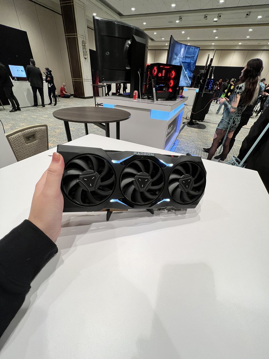 Got my hands on the new @AMD GPU’s. May or may not have stolen it. GINA ...