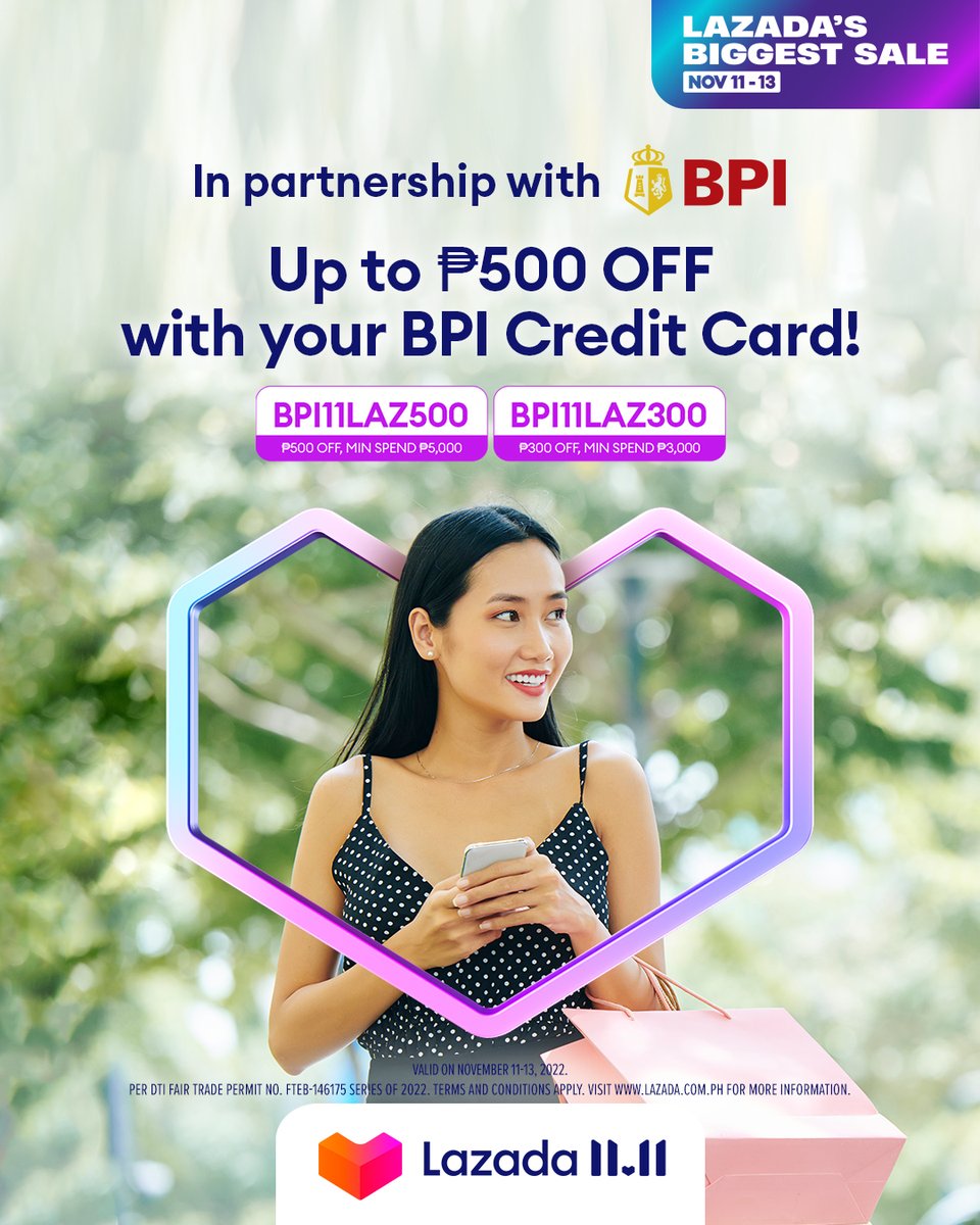Lazada Philippines on Twitter: "Get up to ₱800 OFF when you use your BPI Credit Cards this # ...
